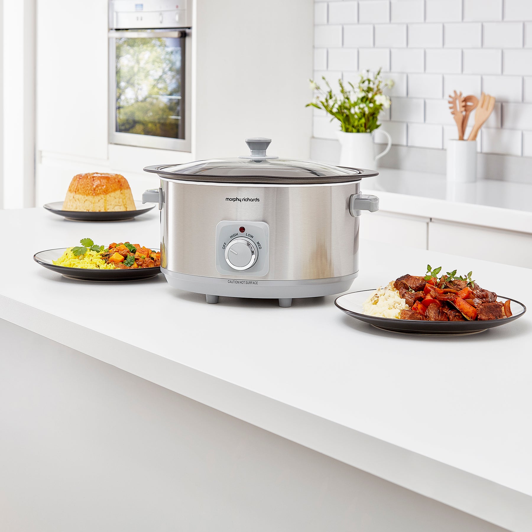 Brushed Stainless Steel 6.5L Slow Cooker – Morphy Richards-UK