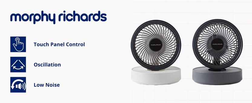 Morphy Richards Air Flex 6” Circulating Desktop Fan with Remote Control ...