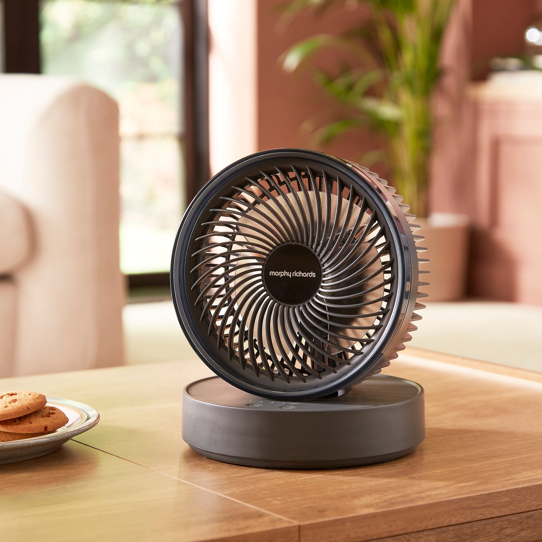 Morphy Richards Air Flex 6” Portable Oscillating Rechargeable USB Fan ...