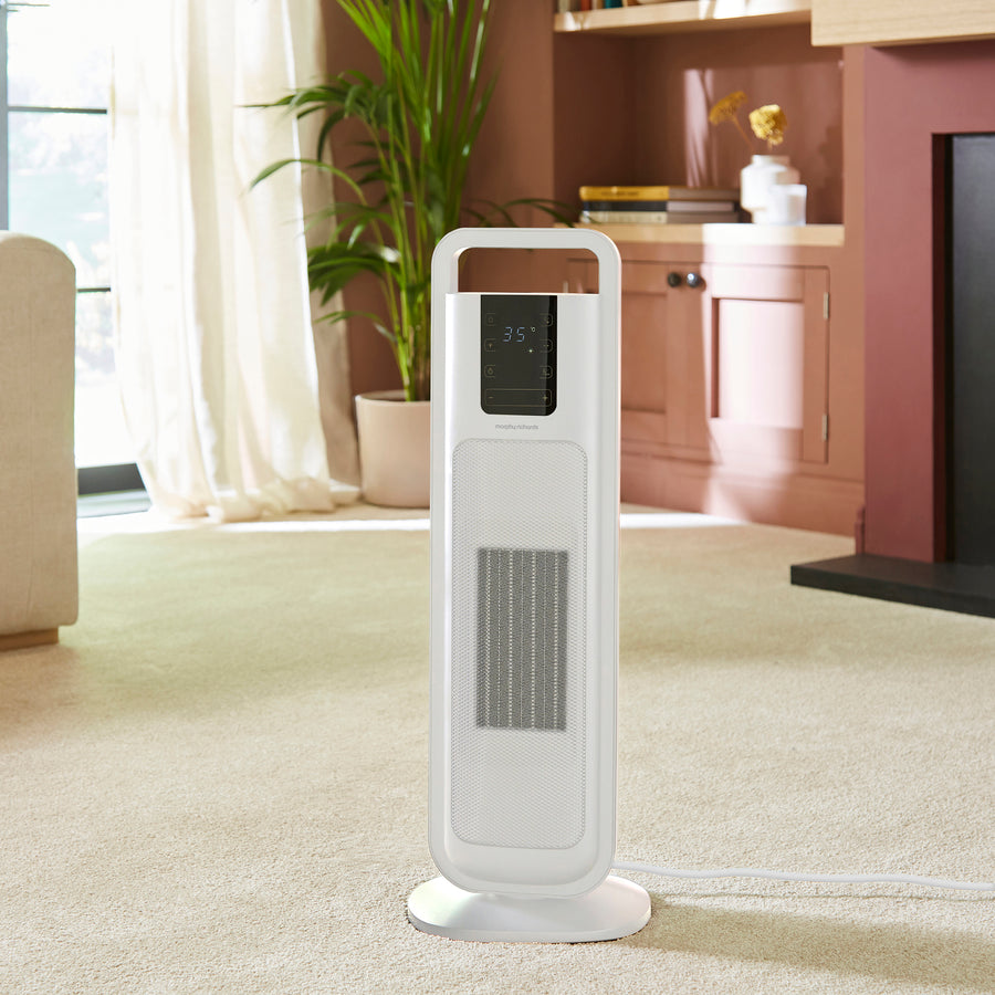 Morphy Richards HeatFlux Ultra Thin 2kw Ceramic Tower Fan Heater with ...